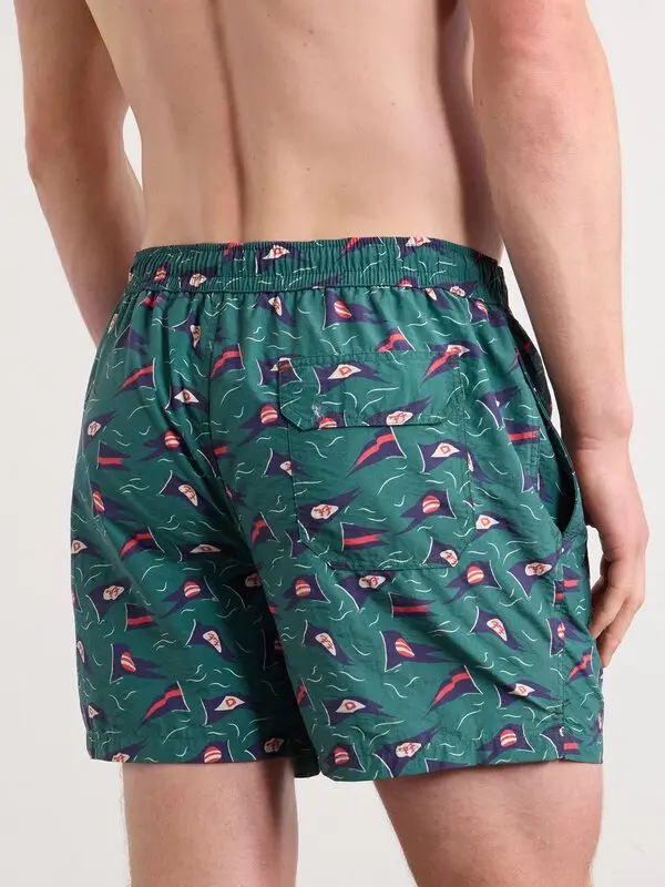 DRAKE'S Straight-leg Printed Swim Shorts