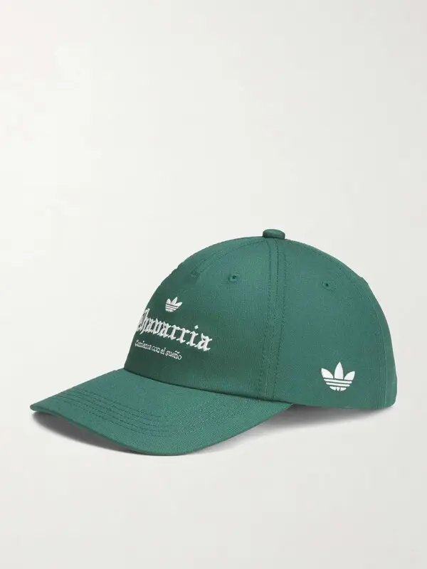 ADIDAS ORIGINALS Willy Chavarria Logo-embroidered Cotton Baseball Cap - Green