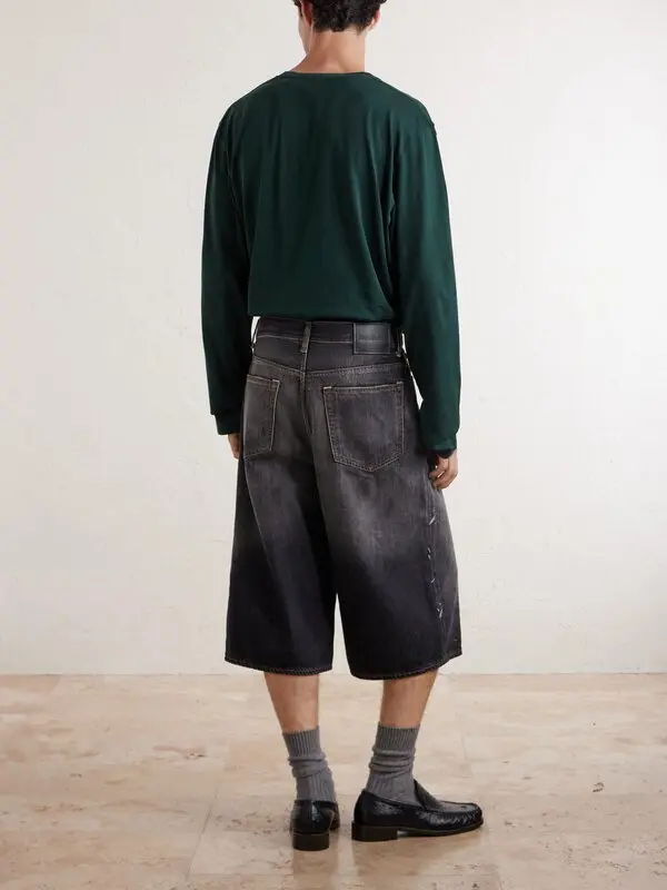 Acne Studios Cotton Denim Shorts - Gray