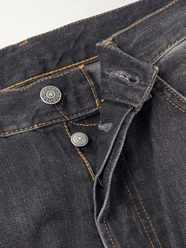 Acne Studios Cotton Denim Shorts - Gray
