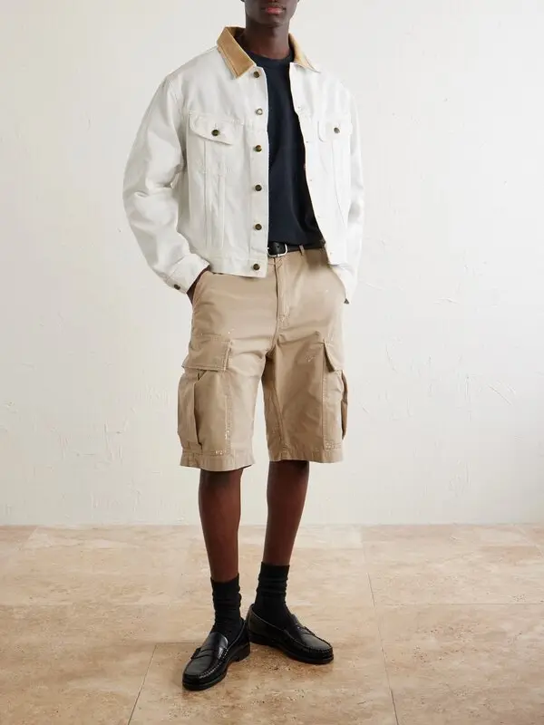 CHERRY LOS ANGELES Wide-leg Cotton Cargo Shorts