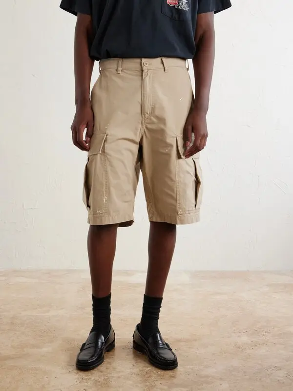 CHERRY LOS ANGELES Wide-leg Cotton Cargo Shorts