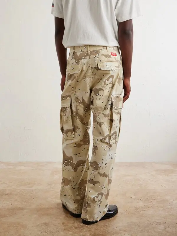 CHERRY LOS ANGELES Wide-leg Camouflage Cargo Trousers