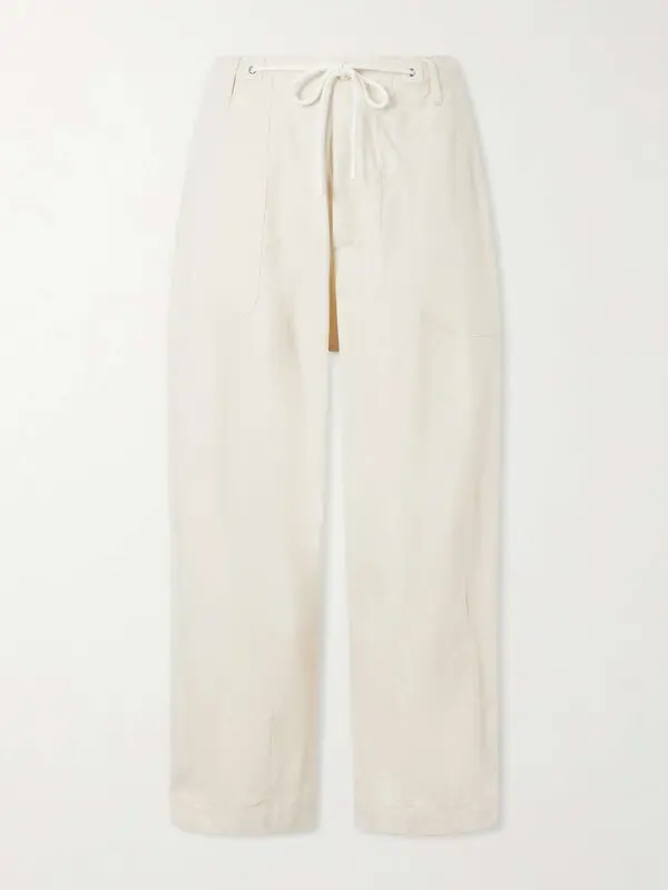 CHERRY LOS ANGELES Wide-leg Cotton Twill Trousers