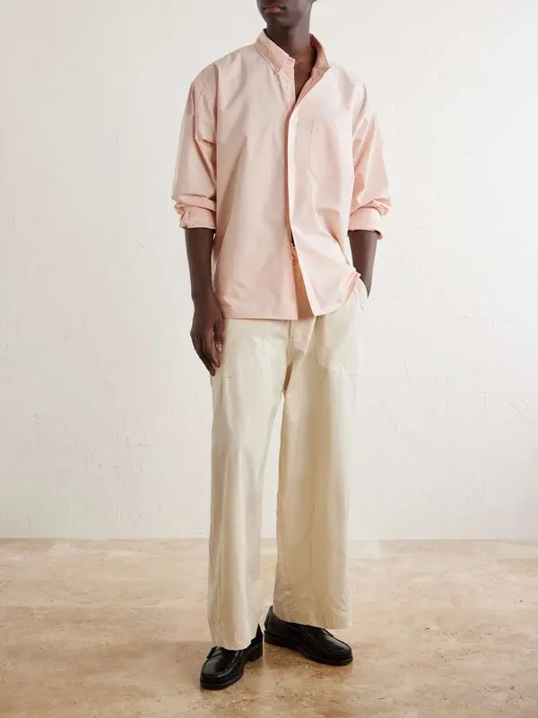 CHERRY LOS ANGELES Wide-leg Cotton Twill Trousers