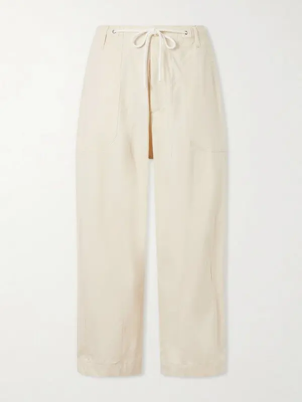 CHERRY LOS ANGELES Wide-leg Cotton Twill Trousers