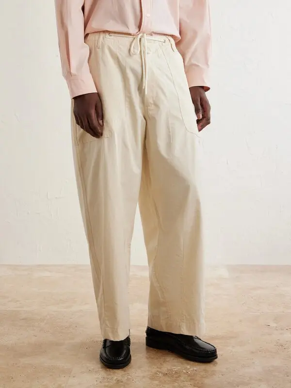 CHERRY LOS ANGELES Wide-leg Cotton Twill Trousers