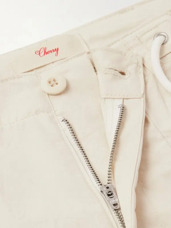 CHERRY LOS ANGELES Wide-leg Cotton Twill Trousers
