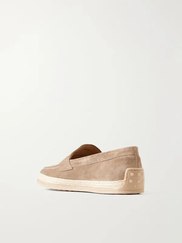 TOD'S Suede Espadrille Loafers