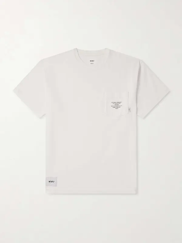 WTAPS® Logo-appliquéd Printed Cotton-jersey T-shirt