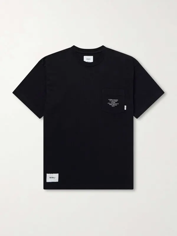 WTAPS® Logo-appliquéd Printed Cotton-jersey T-shirt