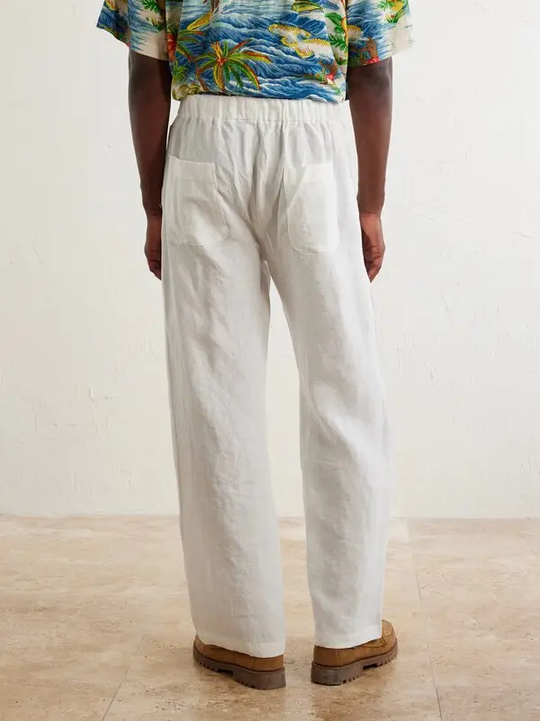 CHERRY LOS ANGELES Straight-leg Linen Trousers