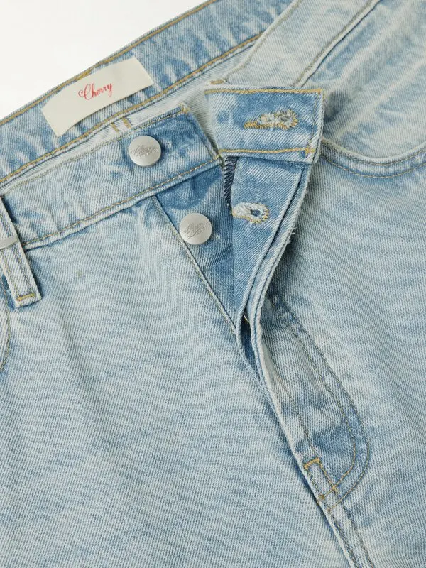 CHERRY LOS ANGELES Straight-leg Distressed Jeans