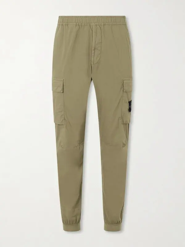 Stone Island Tapered Stretch-cotton Cargo Trousers