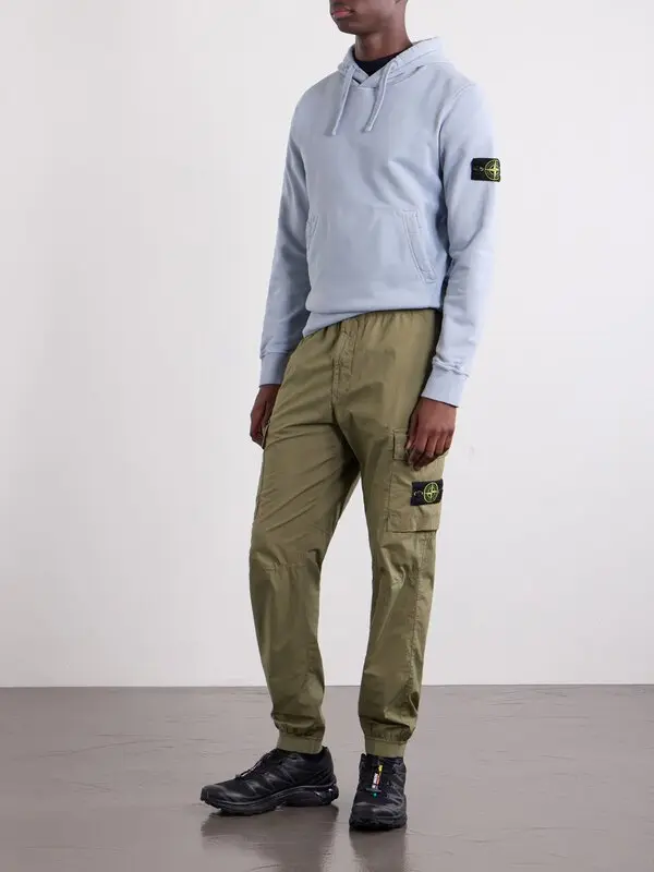 Stone Island Tapered Stretch-cotton Cargo Trousers