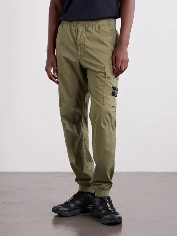 Stone Island Tapered Stretch-cotton Cargo Trousers