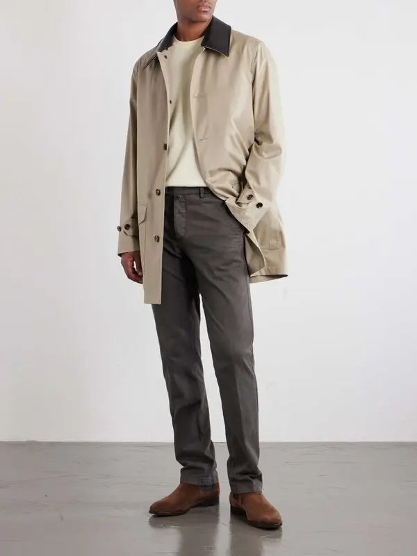 Kiton Straight-leg Lyocell-blend Trousers
