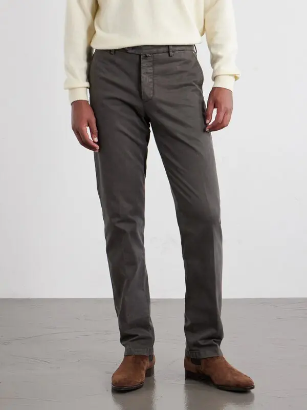 Kiton Straight-leg Lyocell-blend Trousers