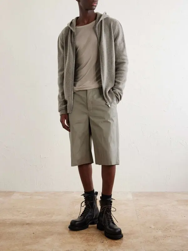 Rick Owens Straight-leg Cotton-blend Canvas Shorts