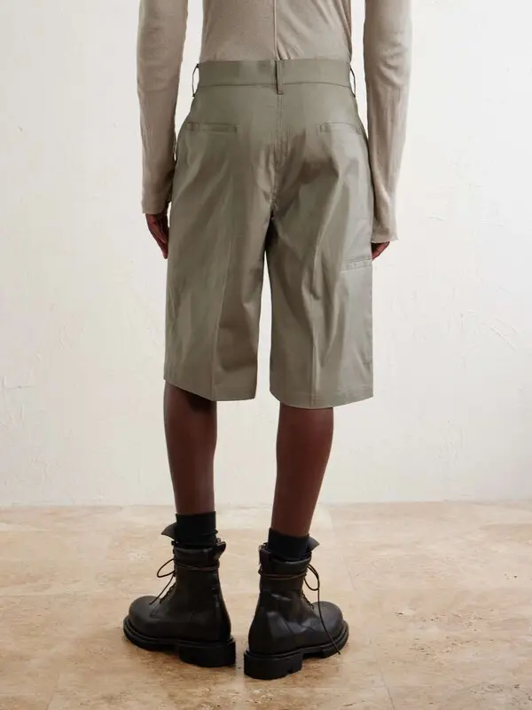 Rick Owens Straight-leg Cotton-blend Canvas Shorts