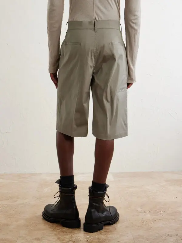 Rick Owens Straight-leg Cotton-blend Canvas Shorts