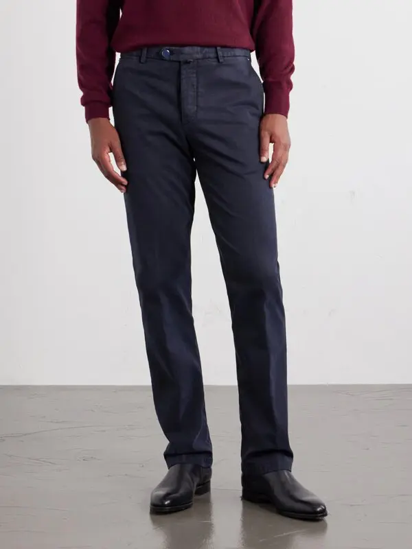 Kiton Straight-leg Lyocell-blend Trousers