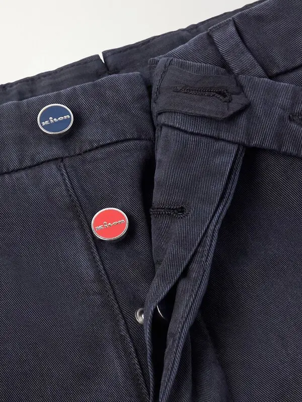 Kiton Straight-leg Lyocell-blend Trousers