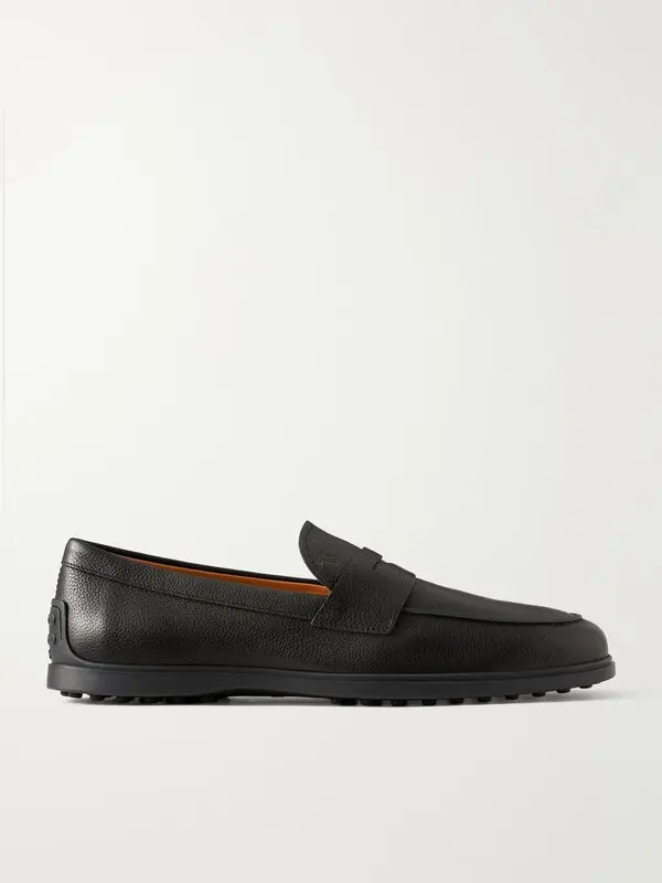 TOD'S Full-grain Leather Penny Loafers
