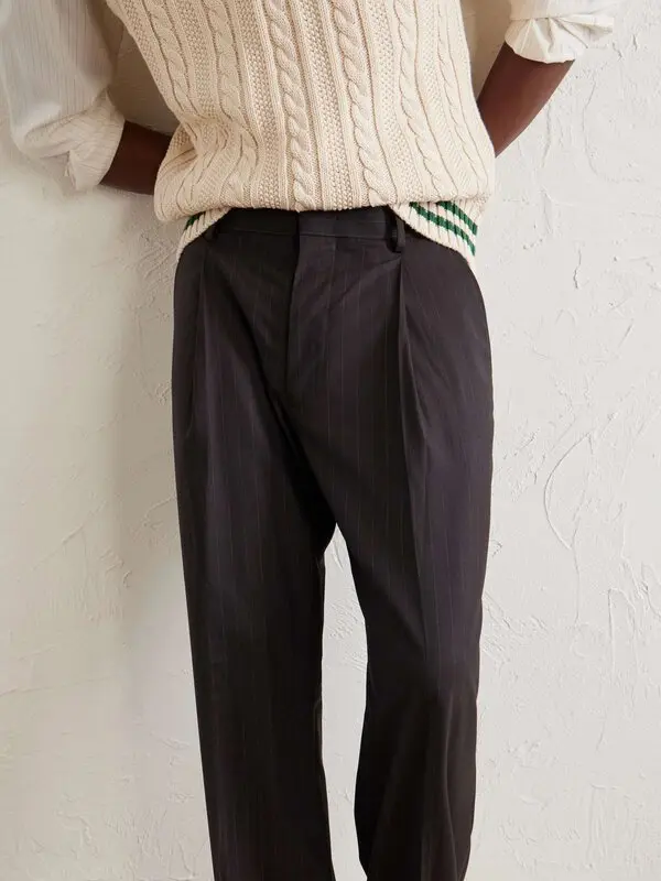 Nn07 Kay 10037 Straight-leg Pleated Woven Trousers