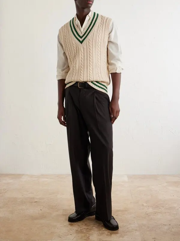 Nn07 Straight-leg Pleated Woven Trousers