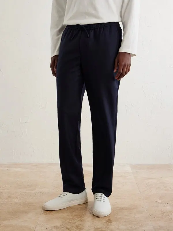Sease Mindset Stretch Virgin Wool-flannel Straight-leg Trousers