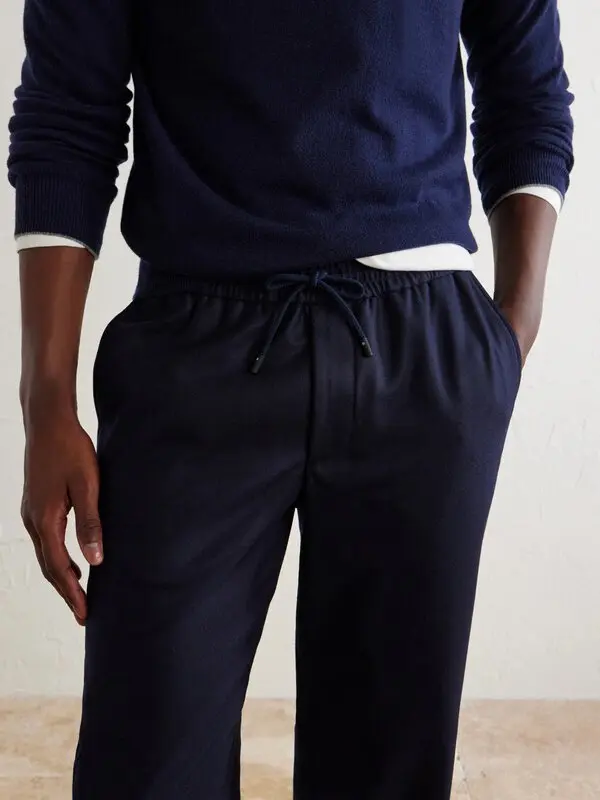 Sease Mindset Stretch Virgin Wool-flannel Straight-leg Trousers
