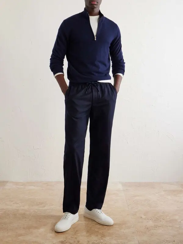 Sease Mindset Straight-leg Stretch Virgin Wool Flannel Trousers