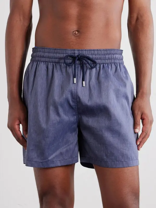 Frescobol Carioca Rio Straight-leg Swim Shorts - Blue