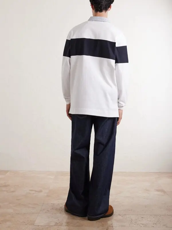 Acne Studios Logo-embroidered Cotton-jersey Polo Shirt