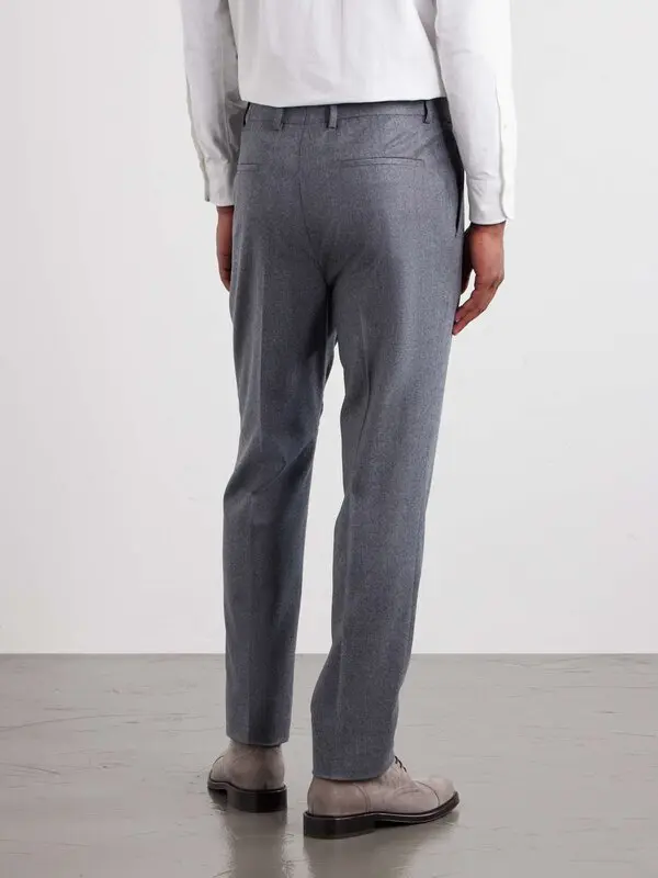 Brunello Cucinelli Straight-leg Pleated Wool Trousers