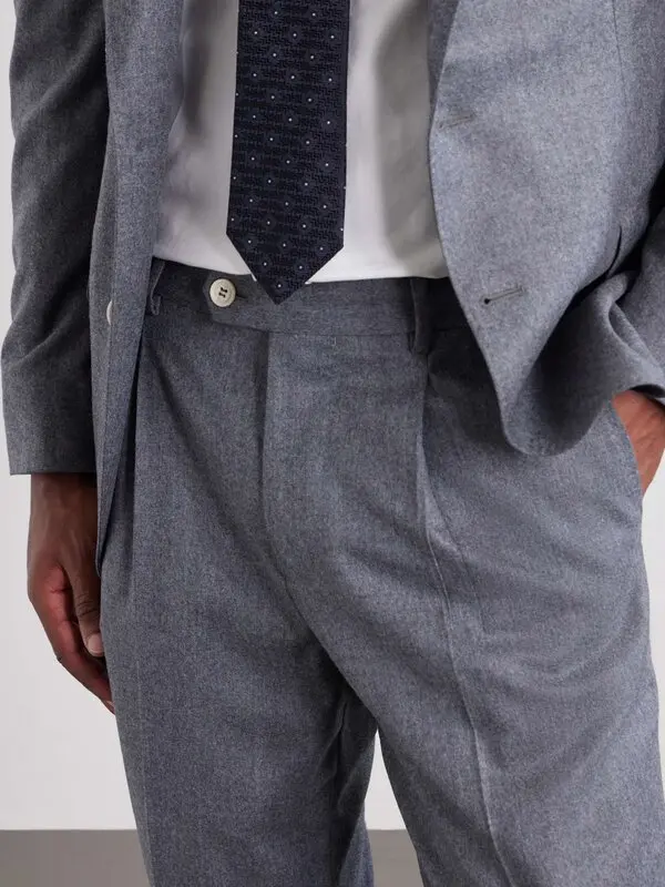 Brunello Cucinelli Straight-leg Pleated Wool Trousers