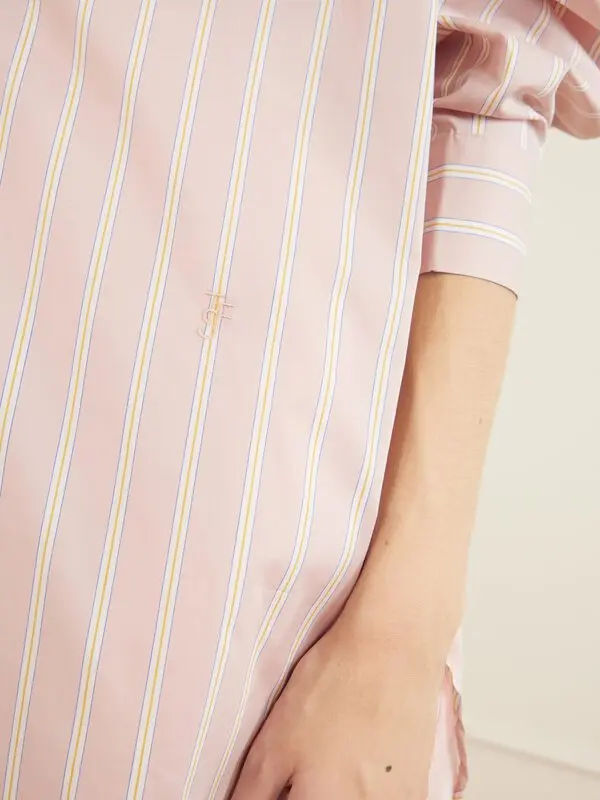 THE FRANKIE SHOP Oana Striped Cotton Poplin Shirt
