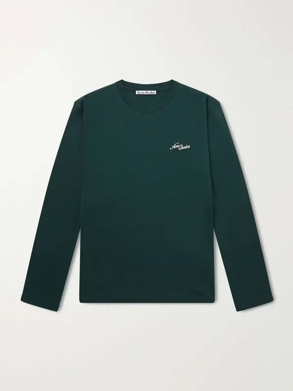 Acne Studios Logo-embroidered Cotton-jersey T-shirt