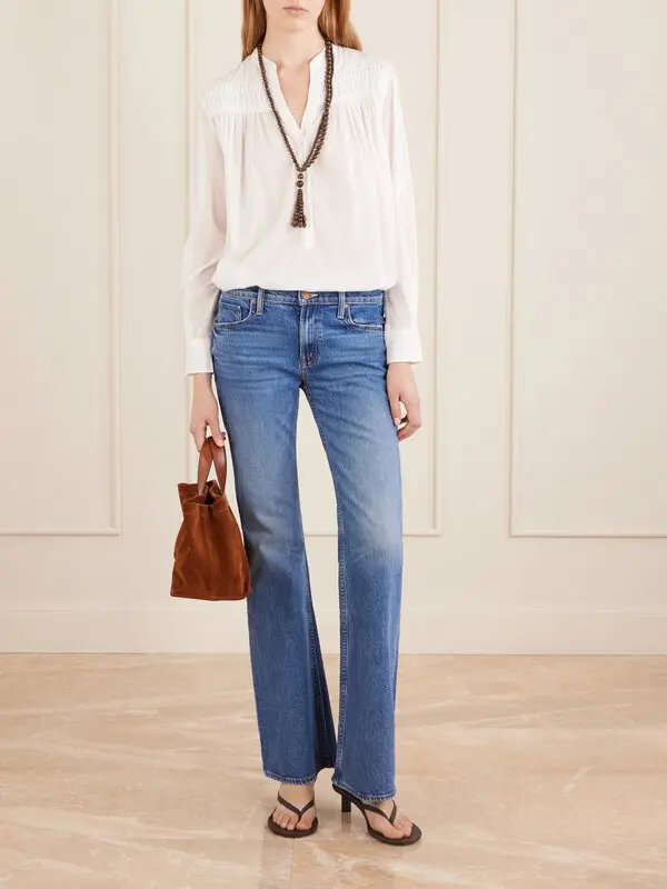 MOTHER The Jinx Heel Low-rise Flared Jeans - Mid Denim