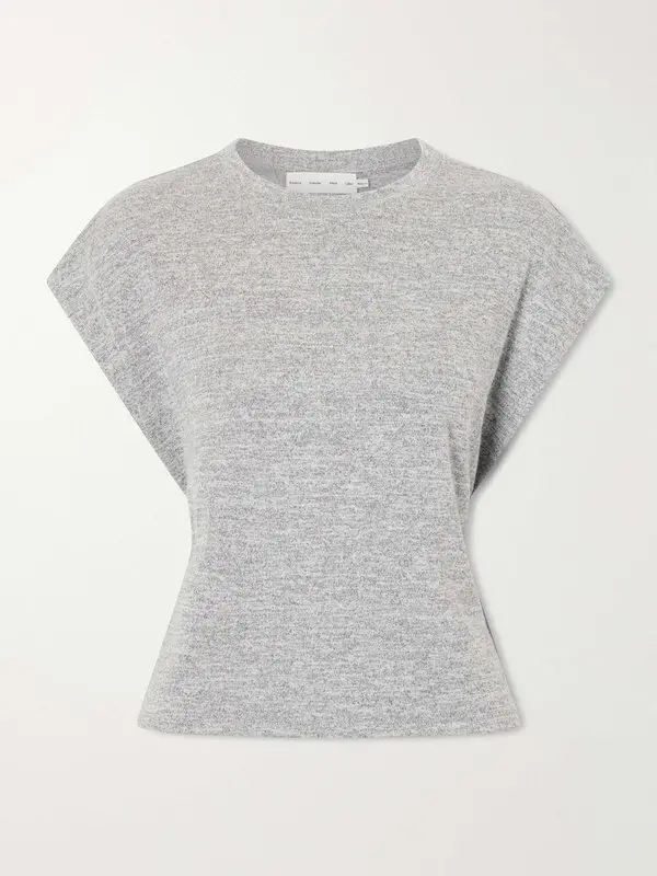 Proenza Schouler White Label Reeva Jersey T-shirt - Light Gray