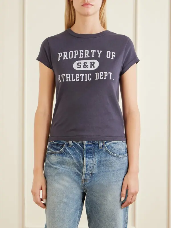 Sporty & Rich Garment-dyed Cotton-jersey T-shirt With Printed Slogan