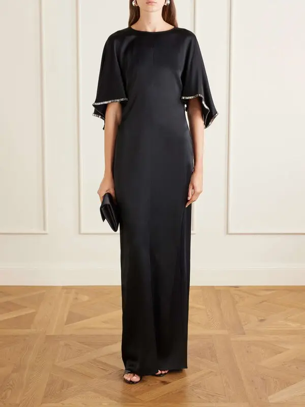 Stella McCartney Embellished Satin Maxi-dress