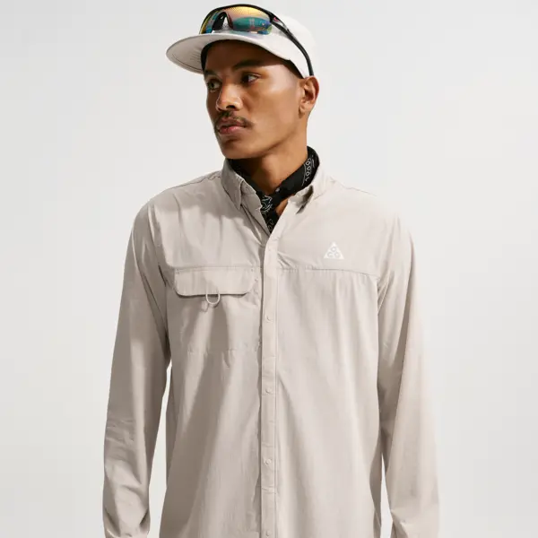 Nike Aireez" Long-sleeve Button-up Trail Running Top
