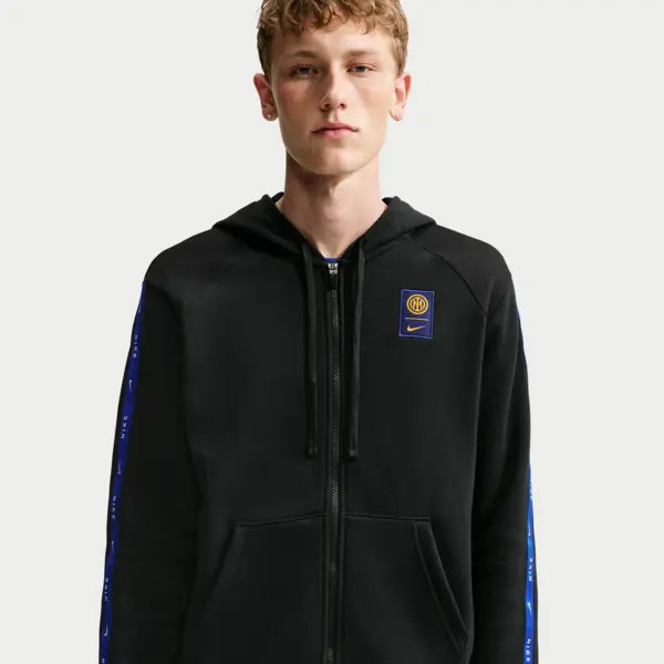 Nike Inter Milan City Side Soccer Full-zip Fleece Hoodie - Black