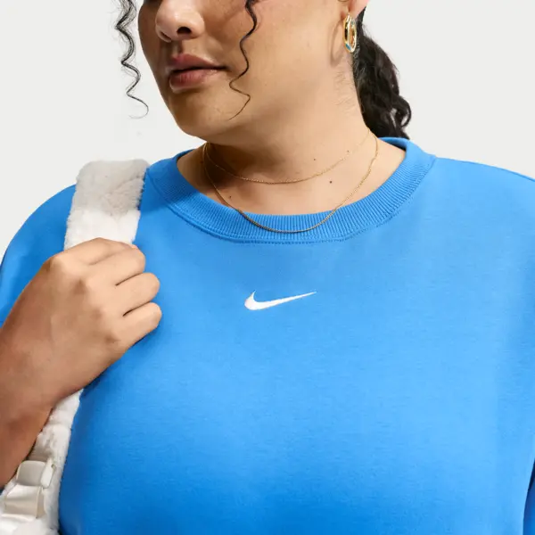 Nike Phoenix Fleece Oversized Crew-neck Sweatshirt - Blue
