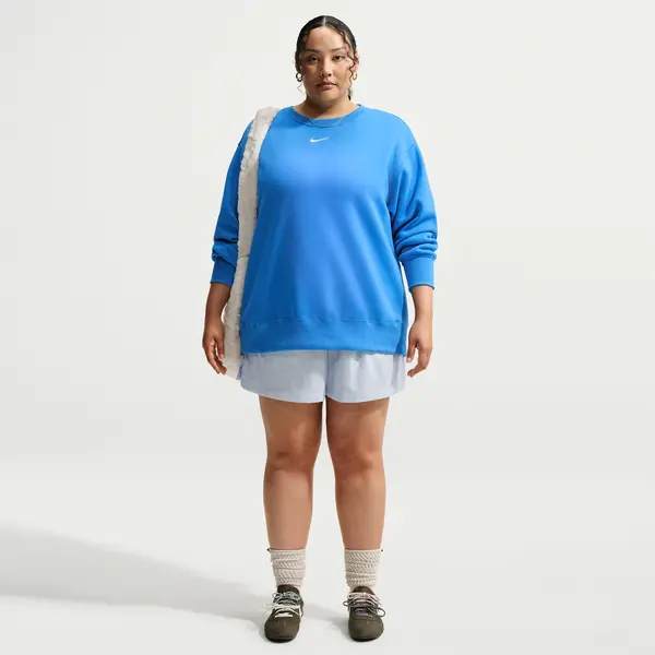 Nike Phoenix Fleece Oversized Crew-neck Sweatshirt - Blue