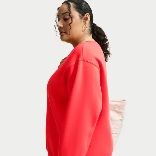 Nike Phoenix Fleece Oversized Crew-neck Sweatshirt - Red