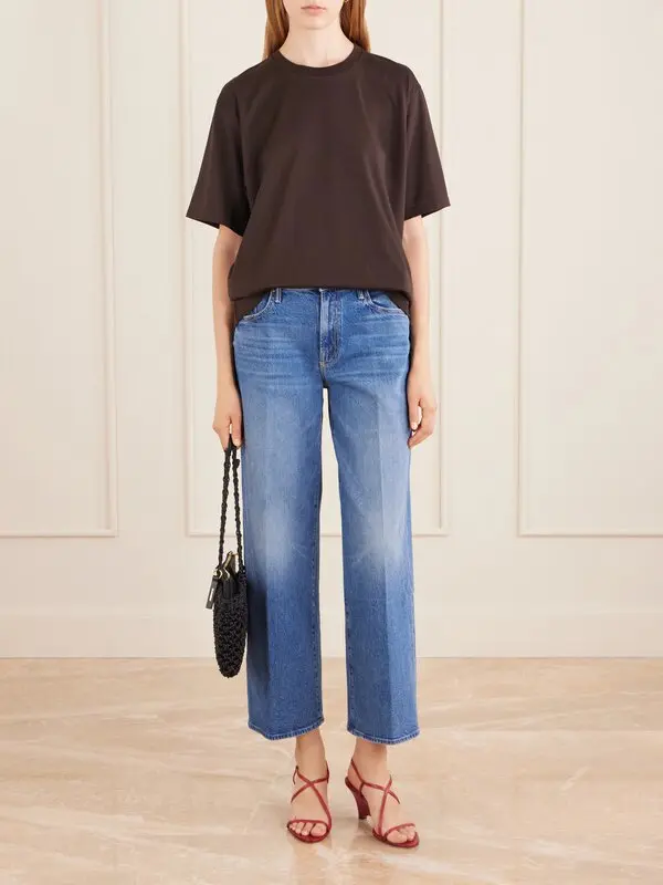 MOTHER The Mid Rise Maven Flood Wide-leg Jeans