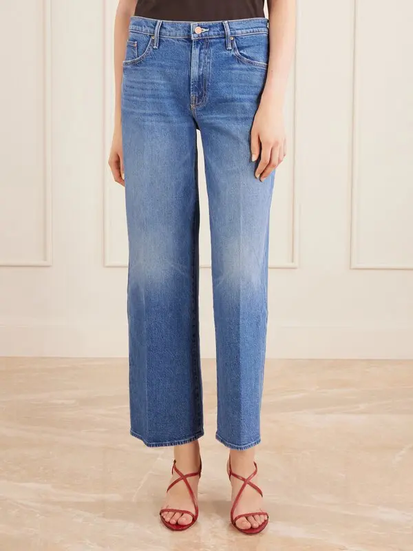 MOTHER The Mid Rise Maven Flood Wide-leg Jeans